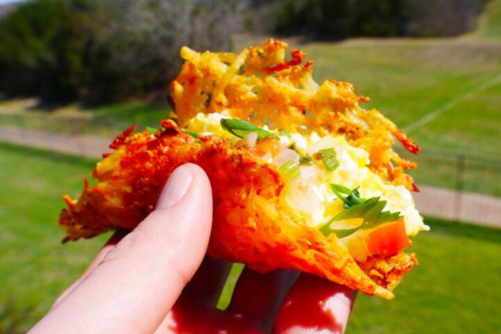 Crispy Hash Brown Taco Shells - Butter N Thyme