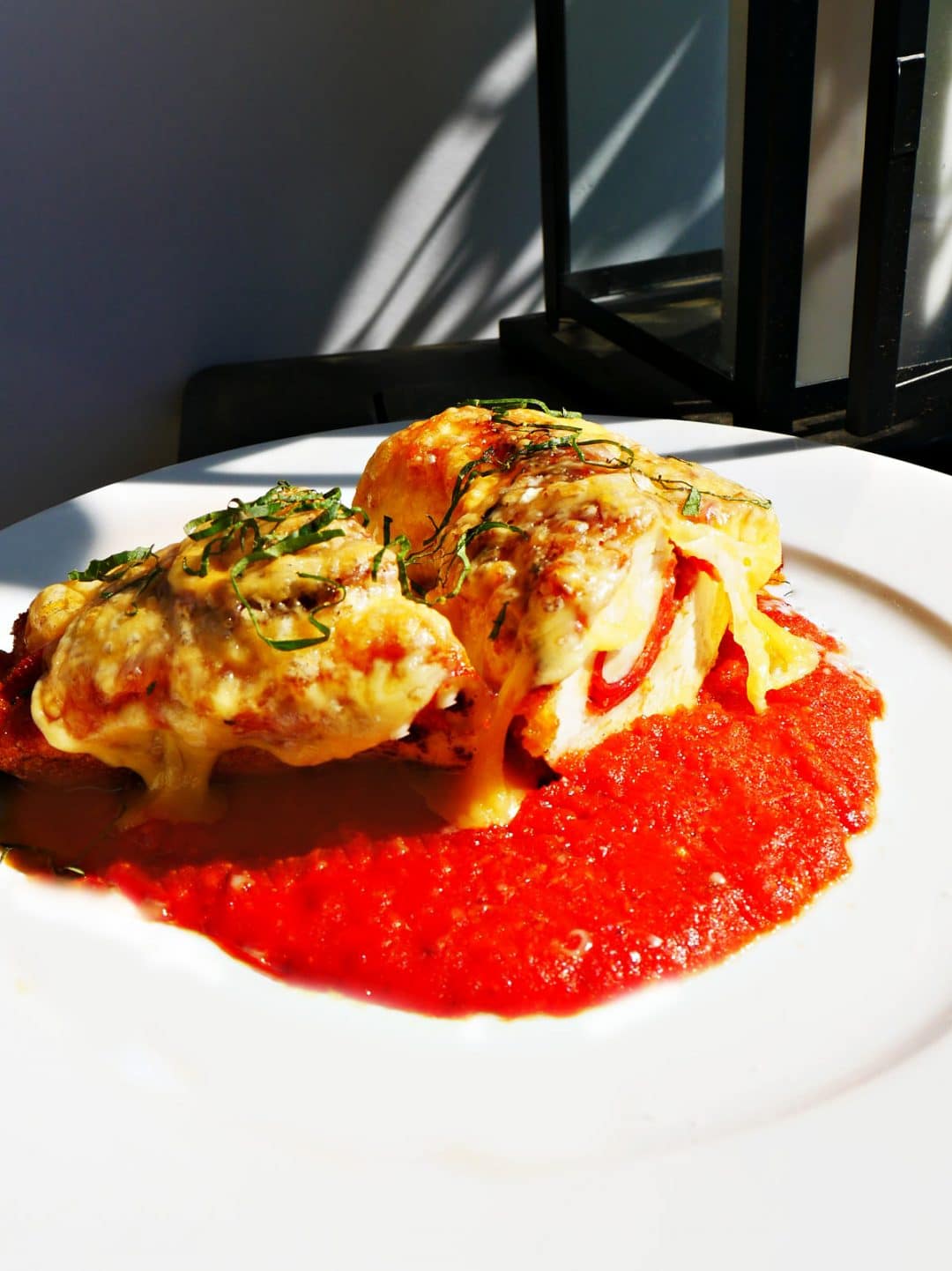Stuffed Pepperoni Chicken Parmesan - Butter N Thyme