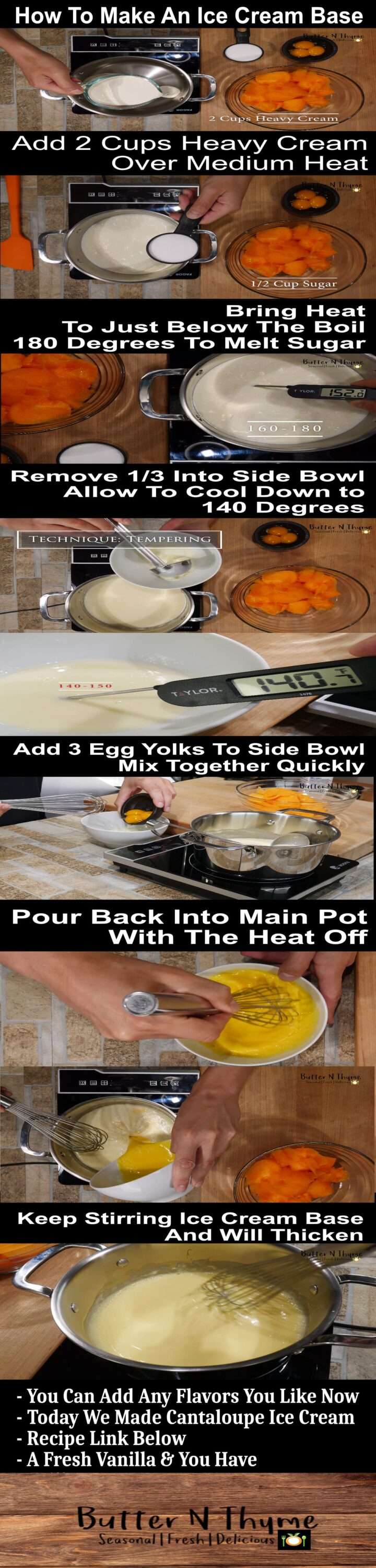 Cantaloupe Ice Cream - Butter N Thyme