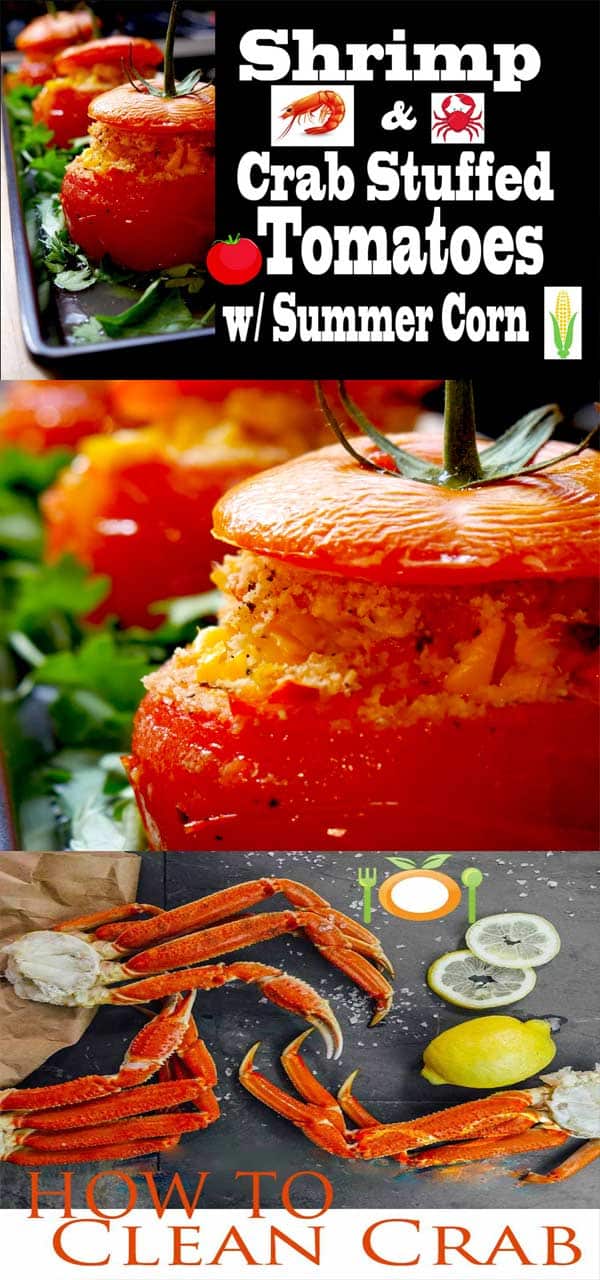 Shrimp and Crab Stuffed Tomatoes with Fresh Corn - Butter N Thyme